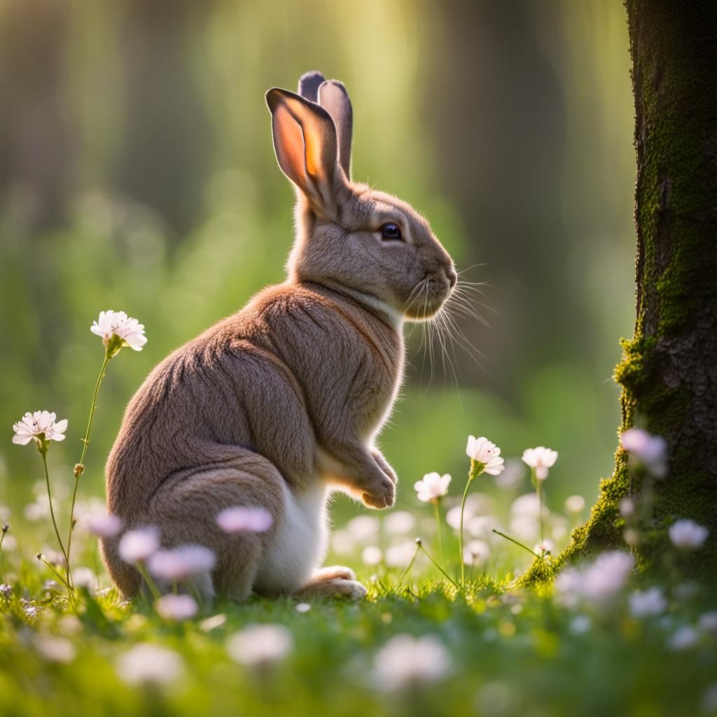 Close up photo of a rabbit - AI Generated Artwork - NightCafe Creator