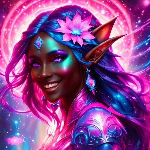 Neon Elf, 1.5 - 2 - AI Generated Artwork - NightCafe Creator