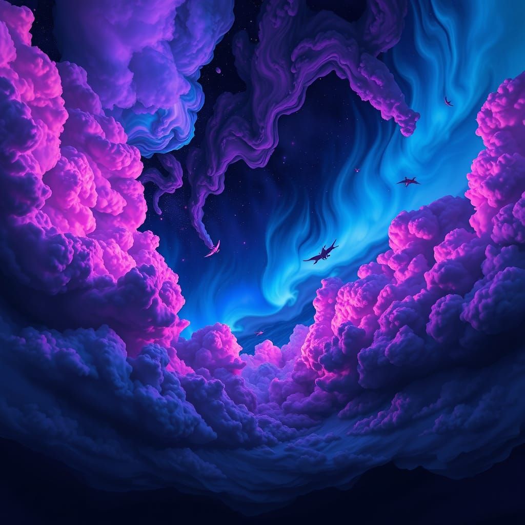 Distorted Cosmic Dreamscape in Photorealistic Styl... - AI Art