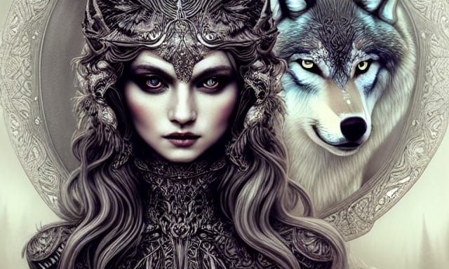 Wolf Queen #22 - AI Generated Artwork - NightCafe Creator