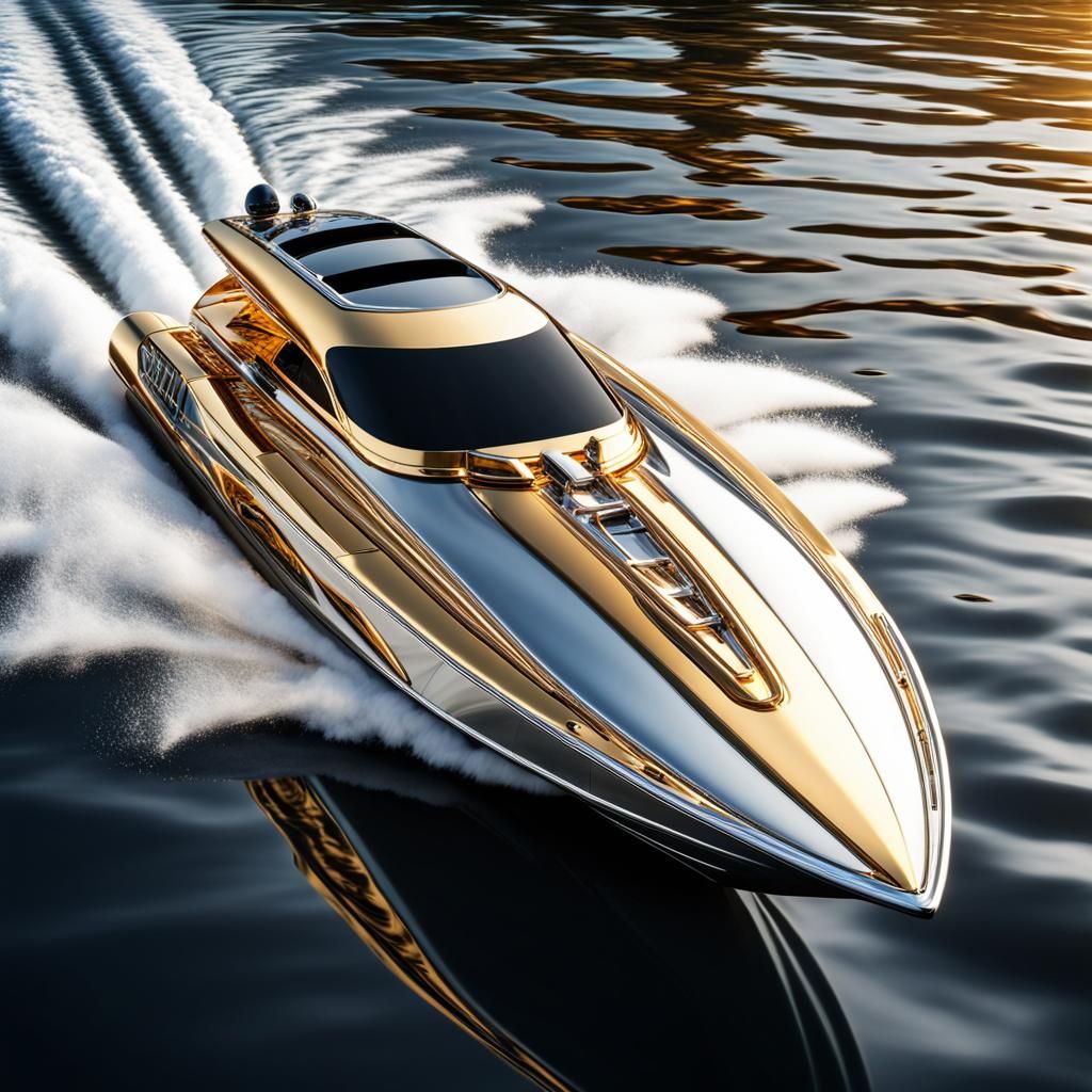 futuristic speed boat - AI Generated Artwork - NightCafe Creator