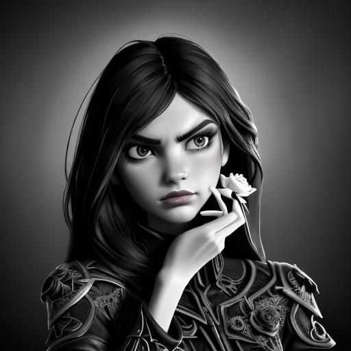 Victoria Justice holding a rose next to her face as a pop art poster ...