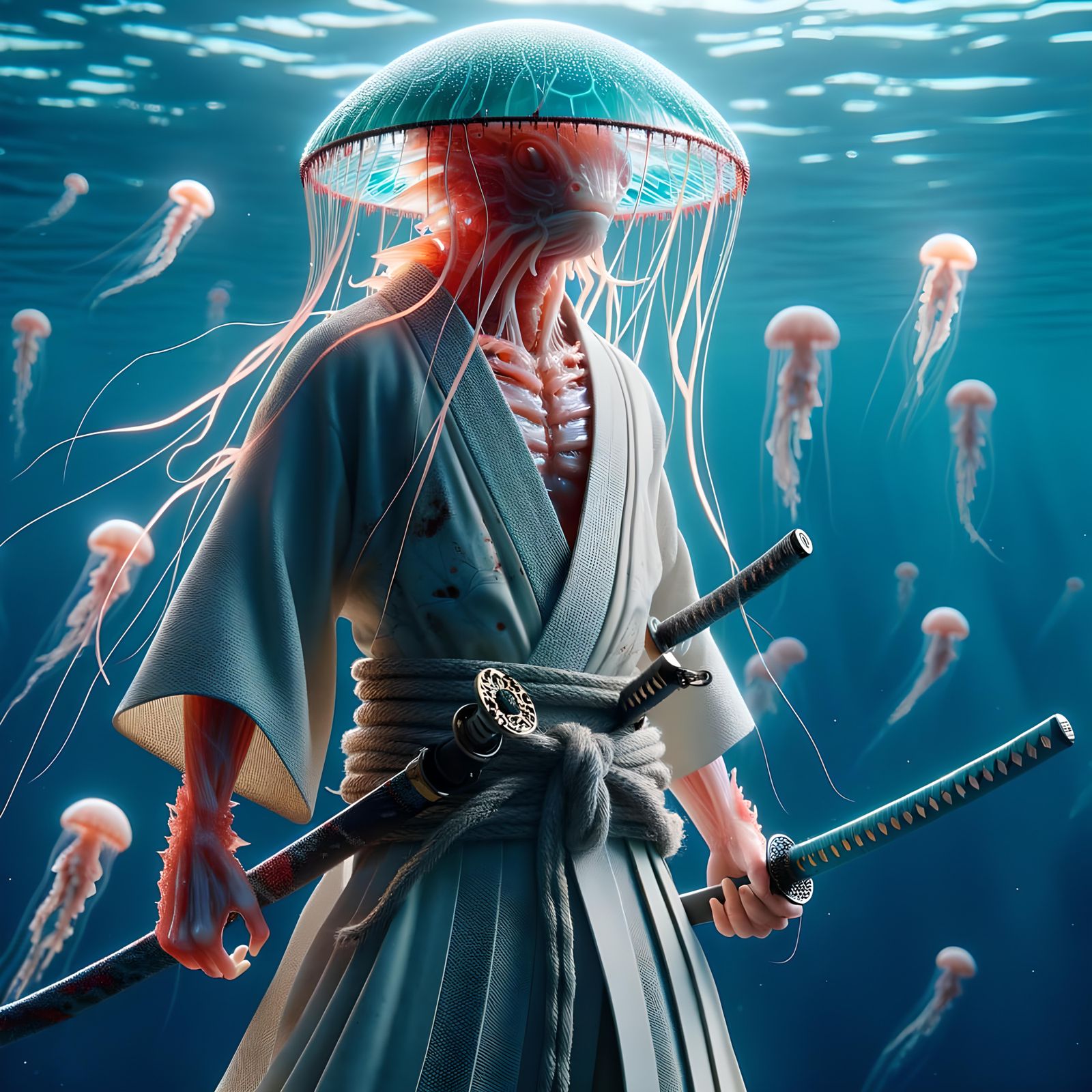 Deep Sea Samurai - AI Generated Artwork - NightCafe Creator