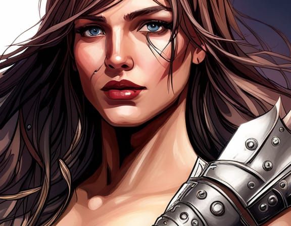 fierce female warrior - AI Generated Artwork - NightCafe Creator