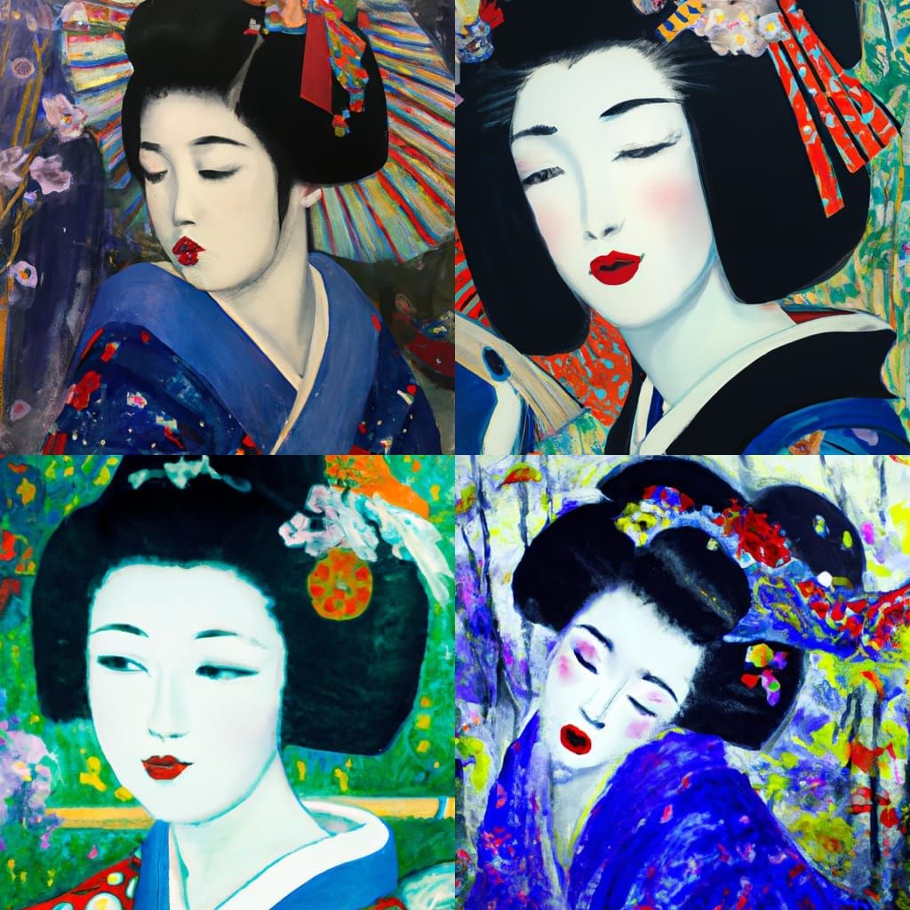 The most amazing fantastic stunning beautiful geisha as painted by ...