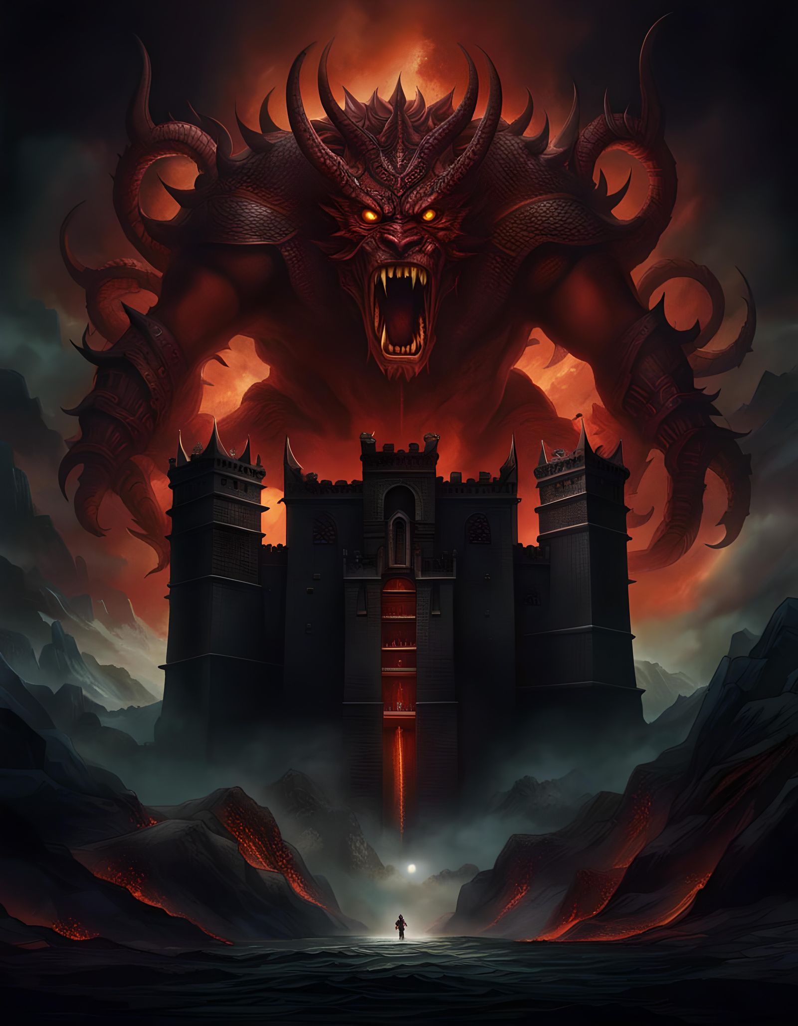 Demon at the Gates - AI Generated Artwork - NightCafe Creator