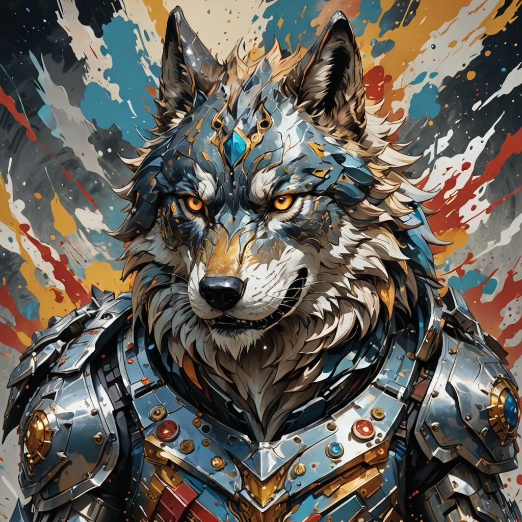 Armored wolf - AI Generated Artwork - NightCafe Creator