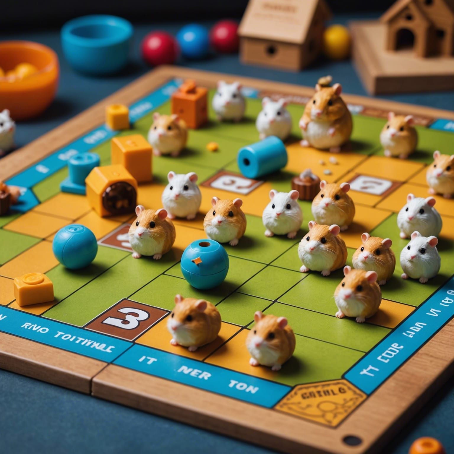 hamster themed board game about collecting treats - AI Generated ...