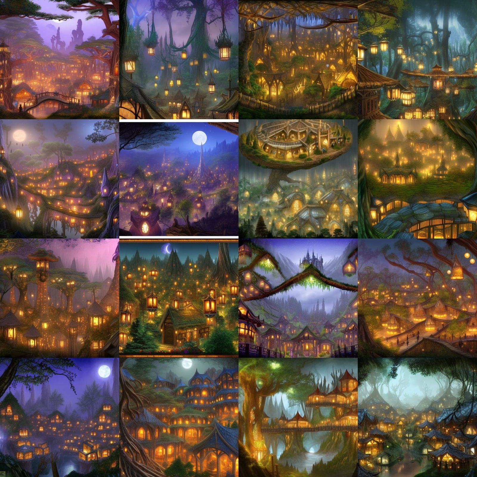 The Elven city of Kelethin from Everquest mmorpg. Tree elves mythical ...