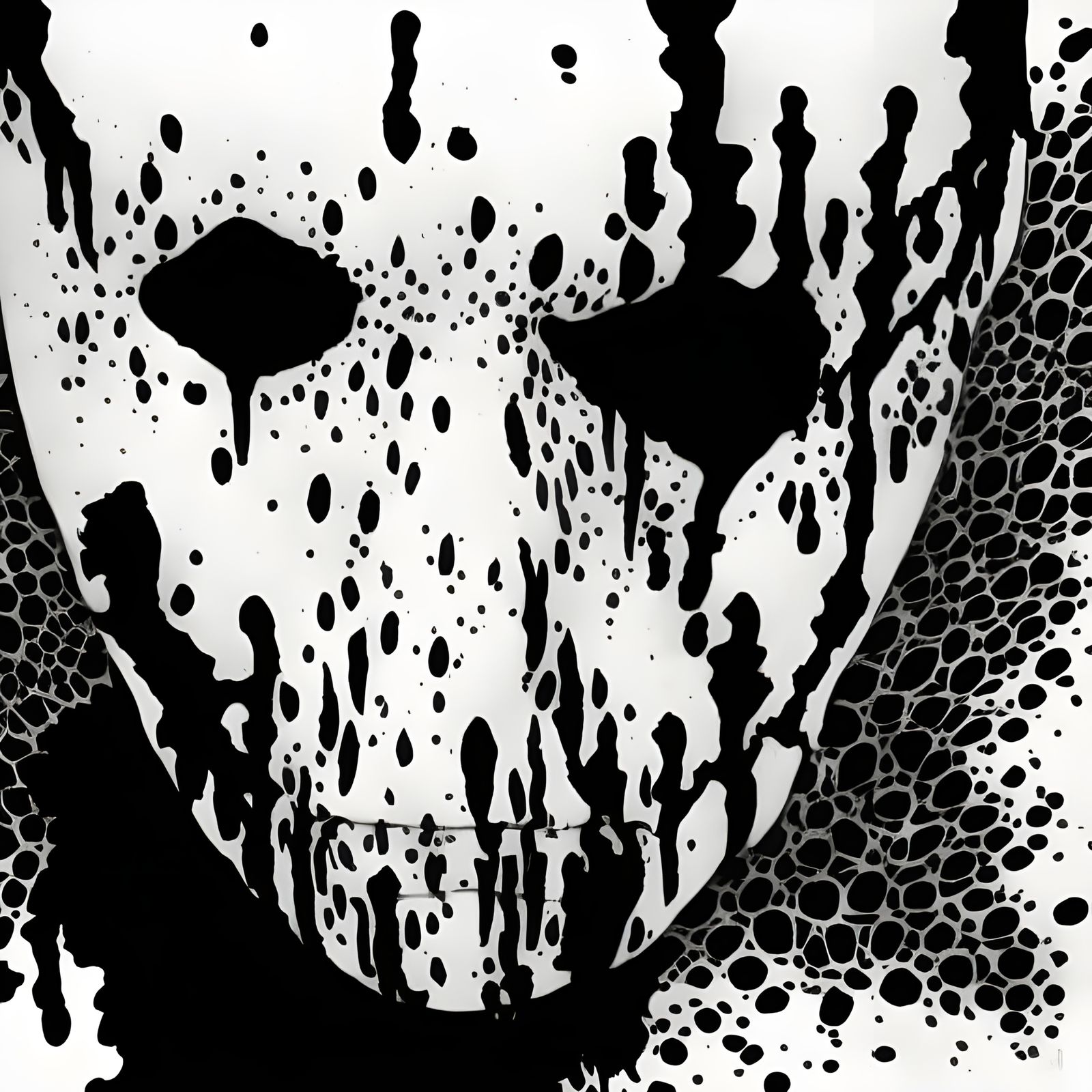 Rorschach ink blot evil face - AI Generated Artwork - NightCafe Creator