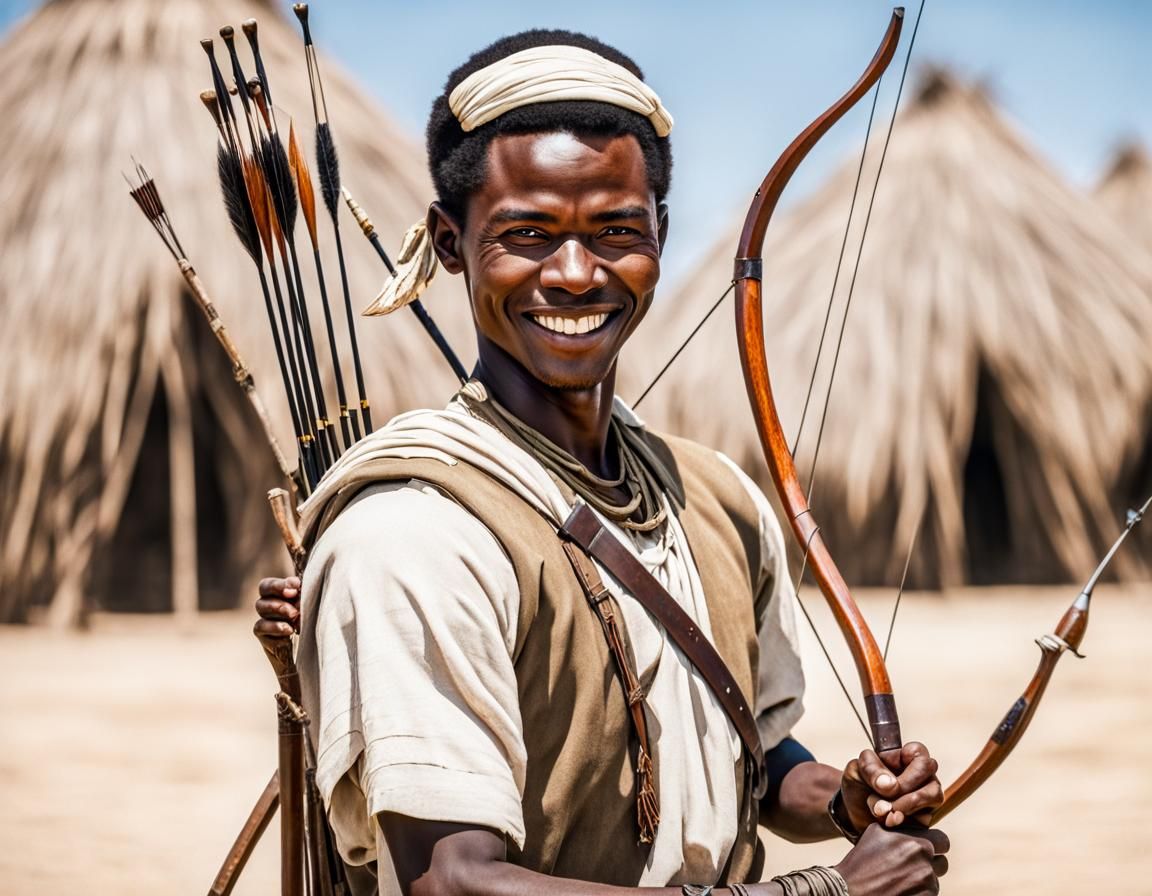 Young handsome african archer - AI Generated Artwork - NightCafe Creator