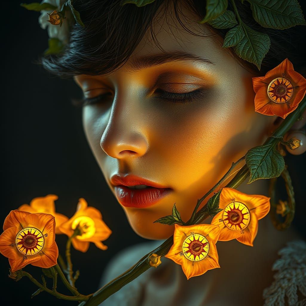 Alien Lantern Plant - Hyper Realistic Portrait of an Etherea...