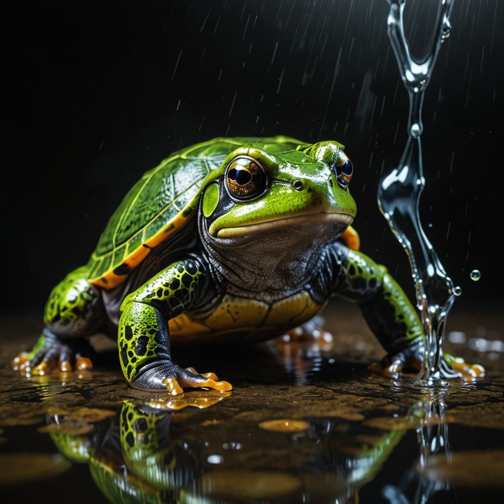 Frog and turtle hybrid - AI Generated Artwork - NightCafe Creator