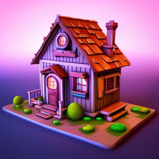 Tiny Kawaii House - AI Generated Artwork - NightCafe Creator