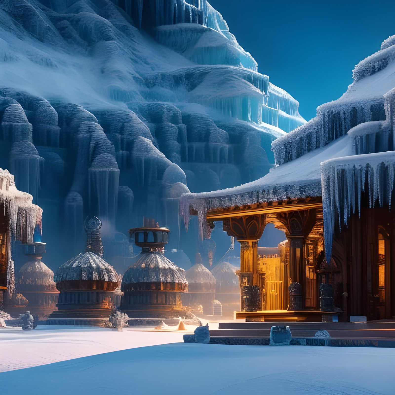 Ice Temple - AI Generated Artwork - NightCafe Creator