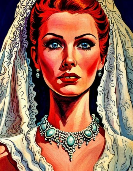 Goth Bride Monthly magazine cover June 1966 - AI Generated Artwork ...