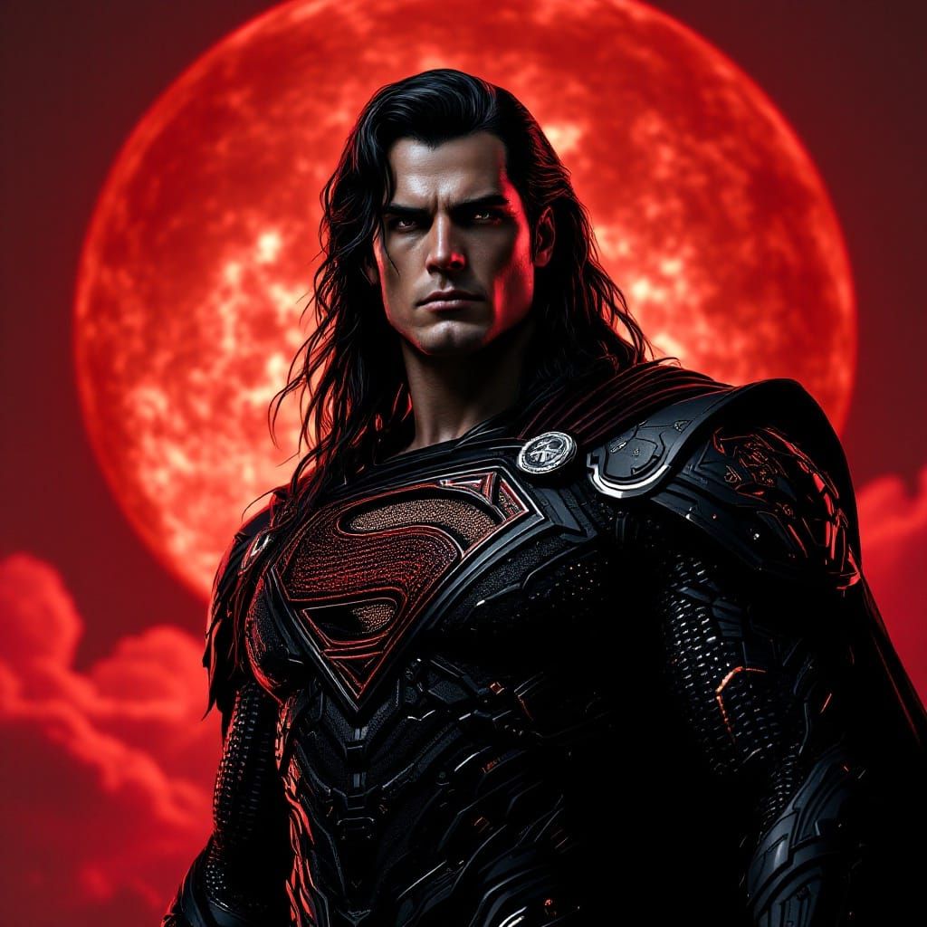 Majestic Cyber Superman in Rococo Armor - AI Art