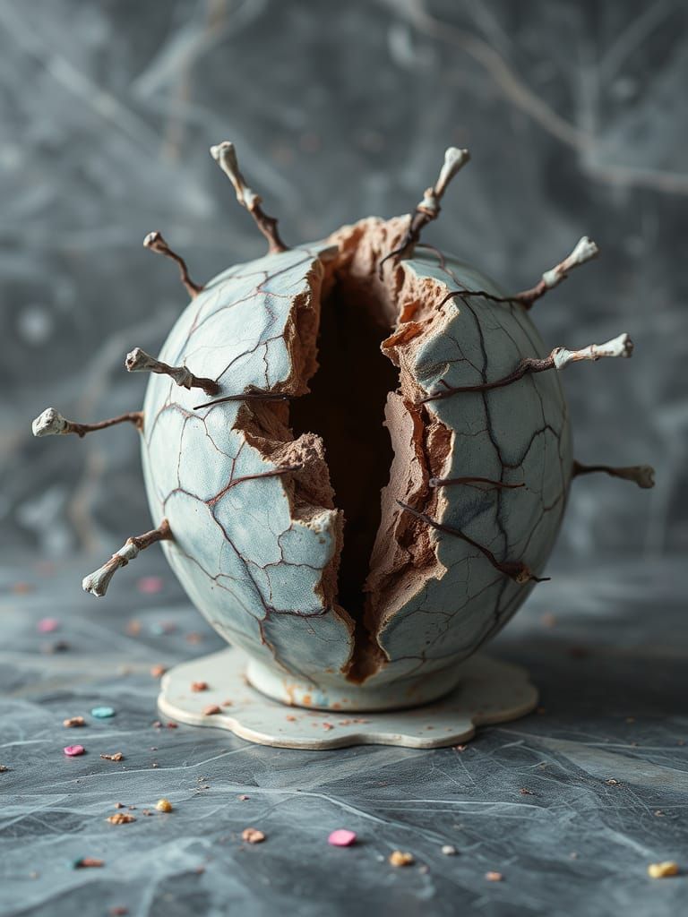 Explosive Ceramic Crazing Plethoric Polymer Fibrils