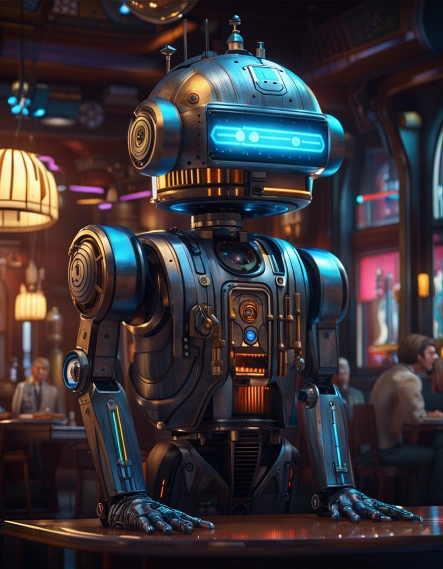 A Robot Butler - AI Generated Artwork - NightCafe Creator