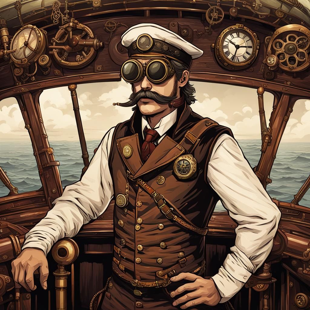 Airship Captain - AI Generated Artwork - NightCafe Creator