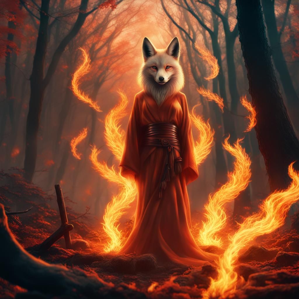 Kitsune God - AI Generated Artwork - NightCafe Creator