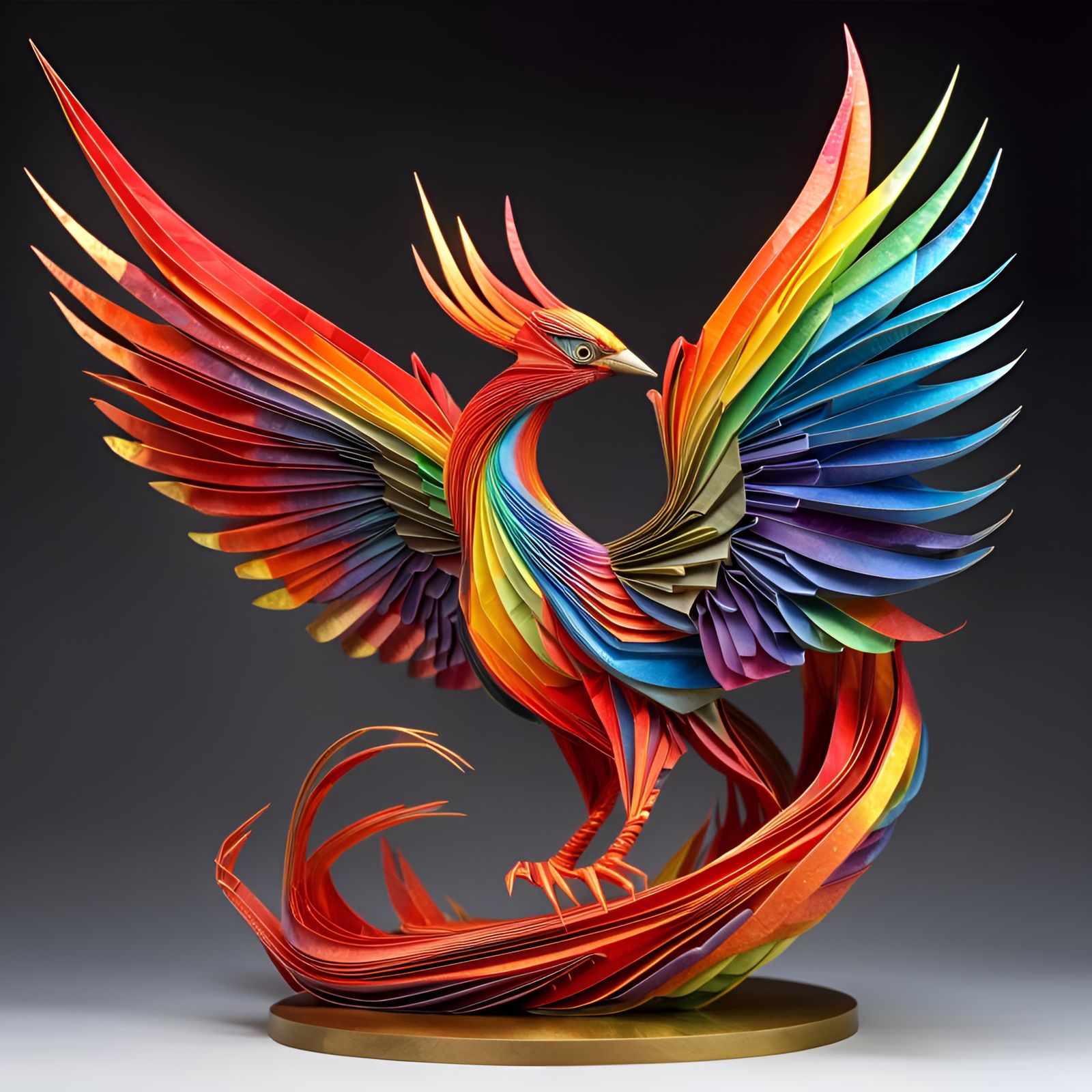 The Paper Phoenix v2 - AI Generated Artwork - NightCafe Creator
