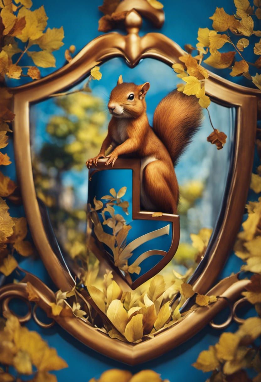 A rampant squirrel coat of arms - AI Generated Artwork - NightCafe Creator