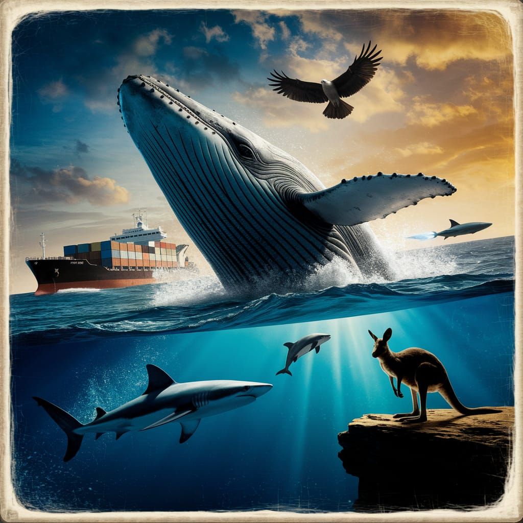 Epic Whale and Space Ship Scene in Cinematic Film ... - AI Art