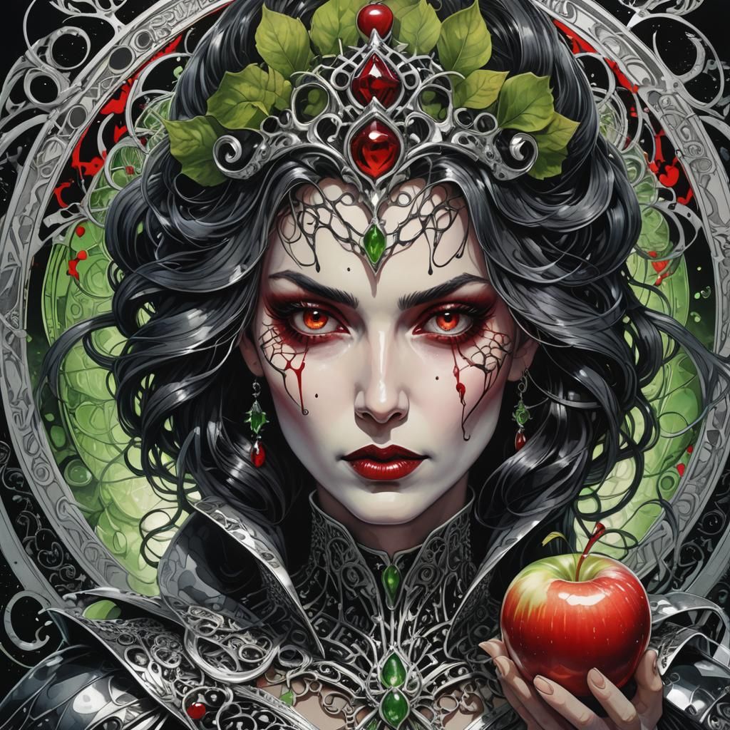 evil queen poison apple - AI Generated Artwork - NightCafe Creator