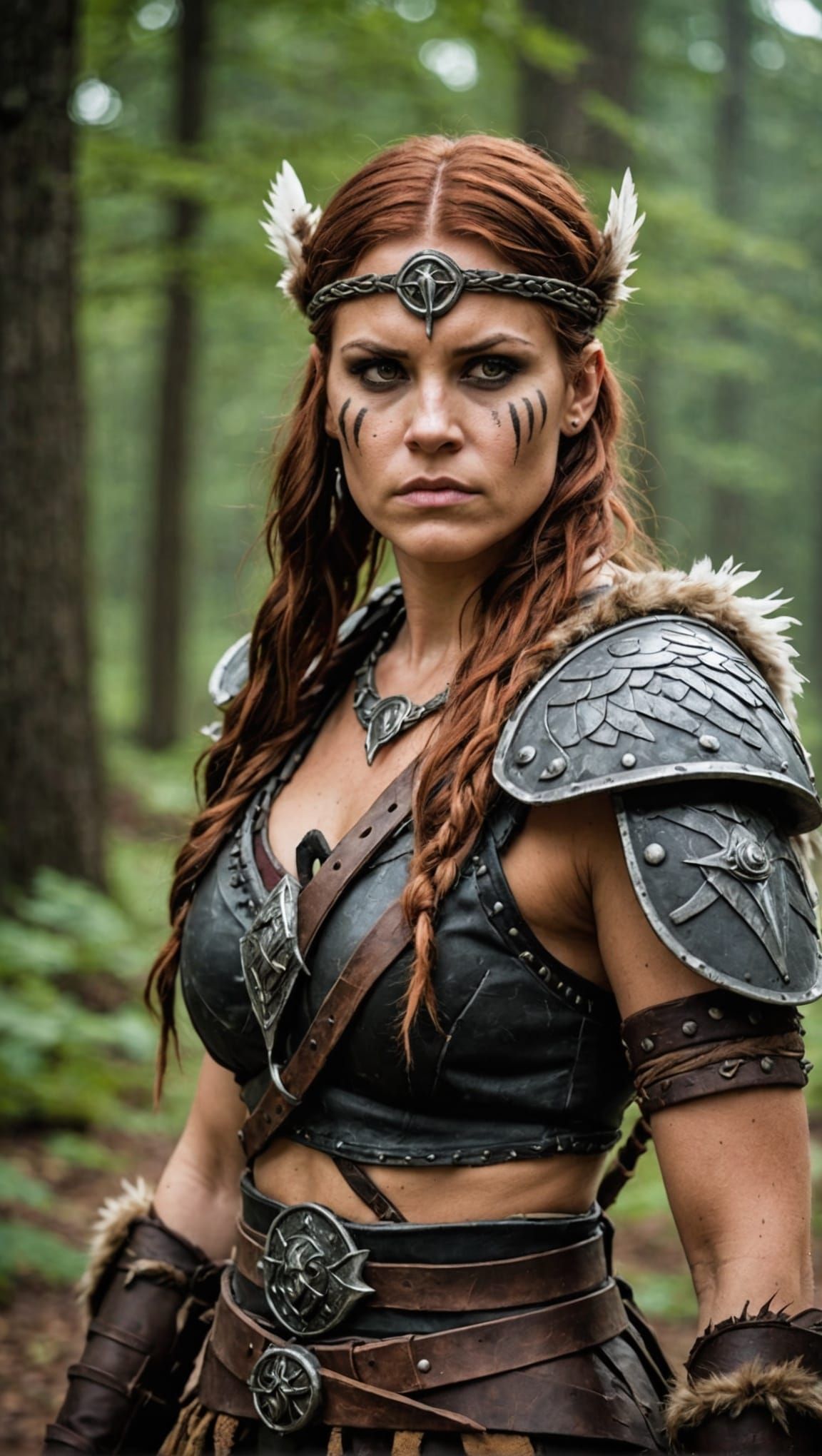 Female Barbarian - Primal Female Warrior in Dark Fantasy