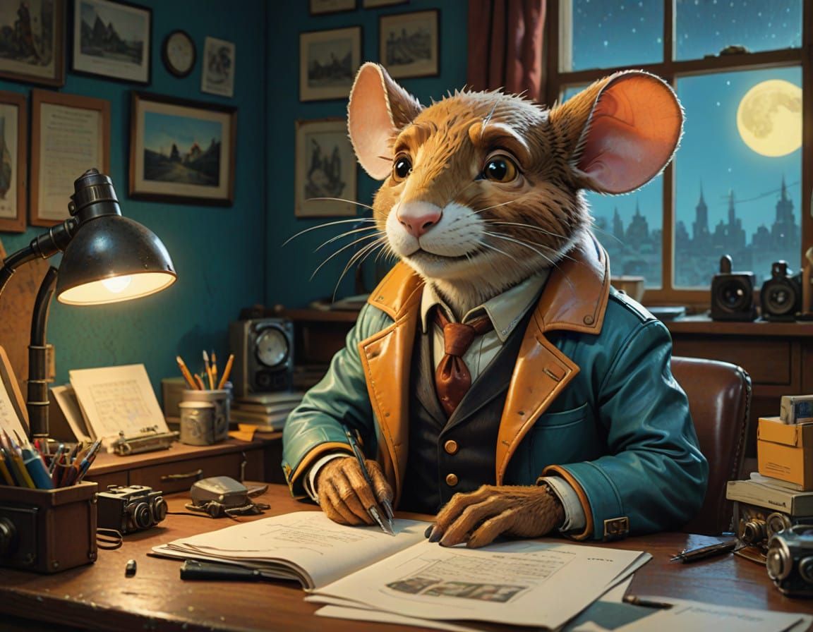 Geronimo Stilton, a journalist in New Mouse City on Mouse Island.