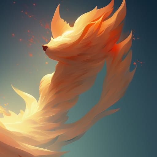 A Fox Made Out of Fire - AI Generated Artwork - NightCafe Creator
