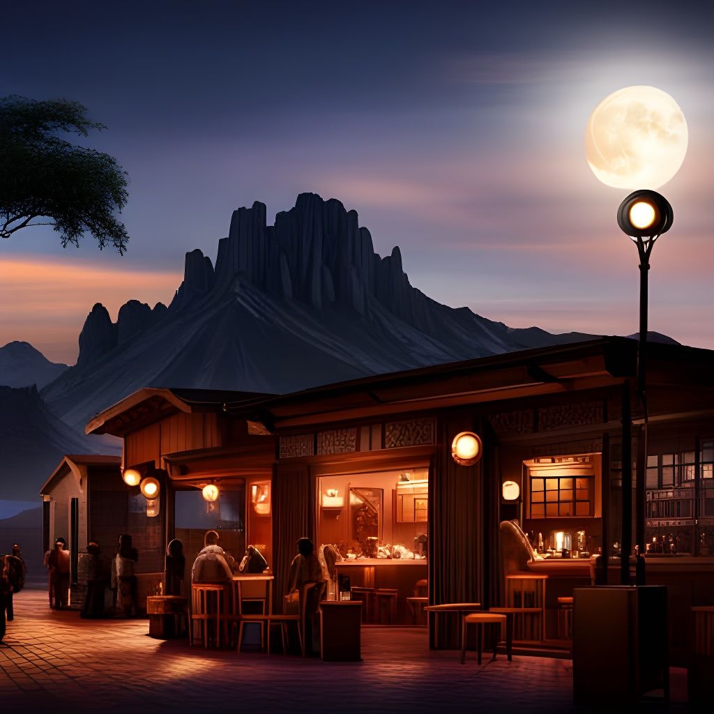 Western Night Cafe - AI Generated Artwork - NightCafe Creator