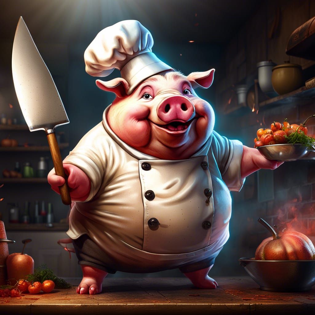 Chef Pig - AI Generated Artwork - NightCafe Creator