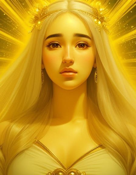Ethereal Goddess Portrait in Divine Beauty - AI Art