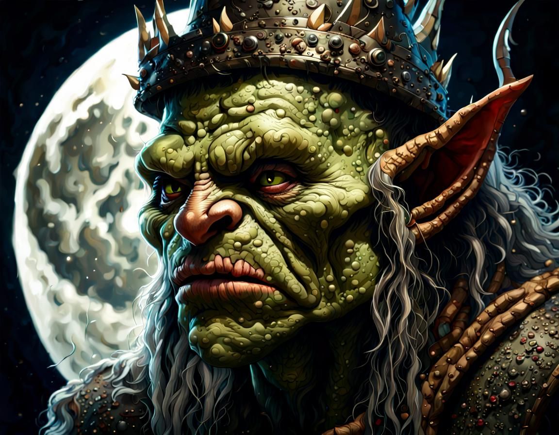 DARK PORTRAIT - A portrait of the King of the Goblins - AI Generated ...
