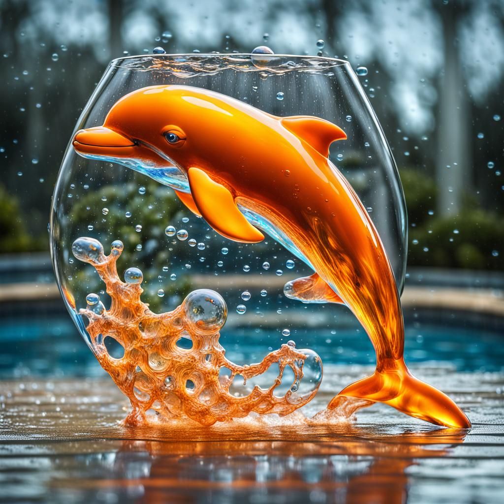 orange dolphin - AI Generated Artwork - NightCafe Creator