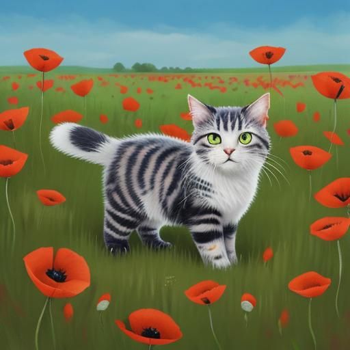 Poppy Cat - AI Generated Artwork - NightCafe Creator
