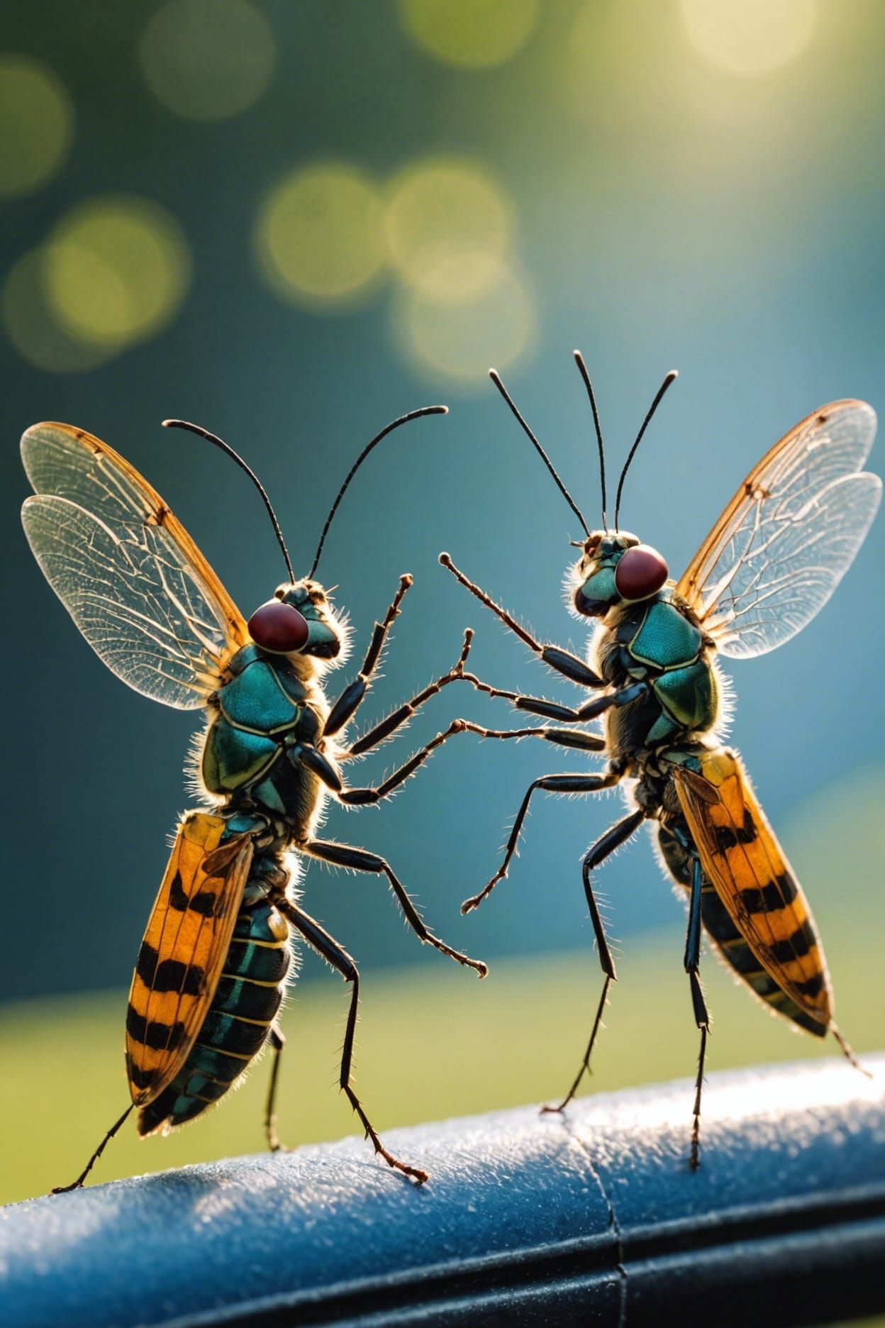 Two cool insect doing a high five - AI Generated Artwork - NightCafe ...