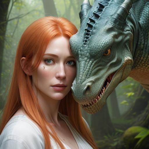 Girl with her pet. - AI Generated Artwork - NightCafe Creator