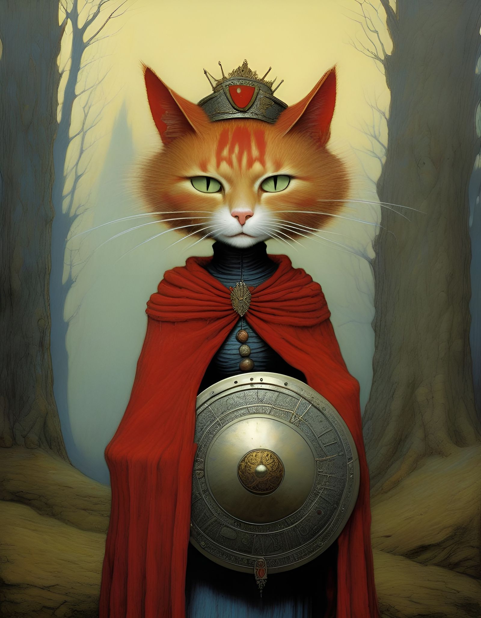 Fearless cat knight. - AI Generated Artwork - NightCafe Creator