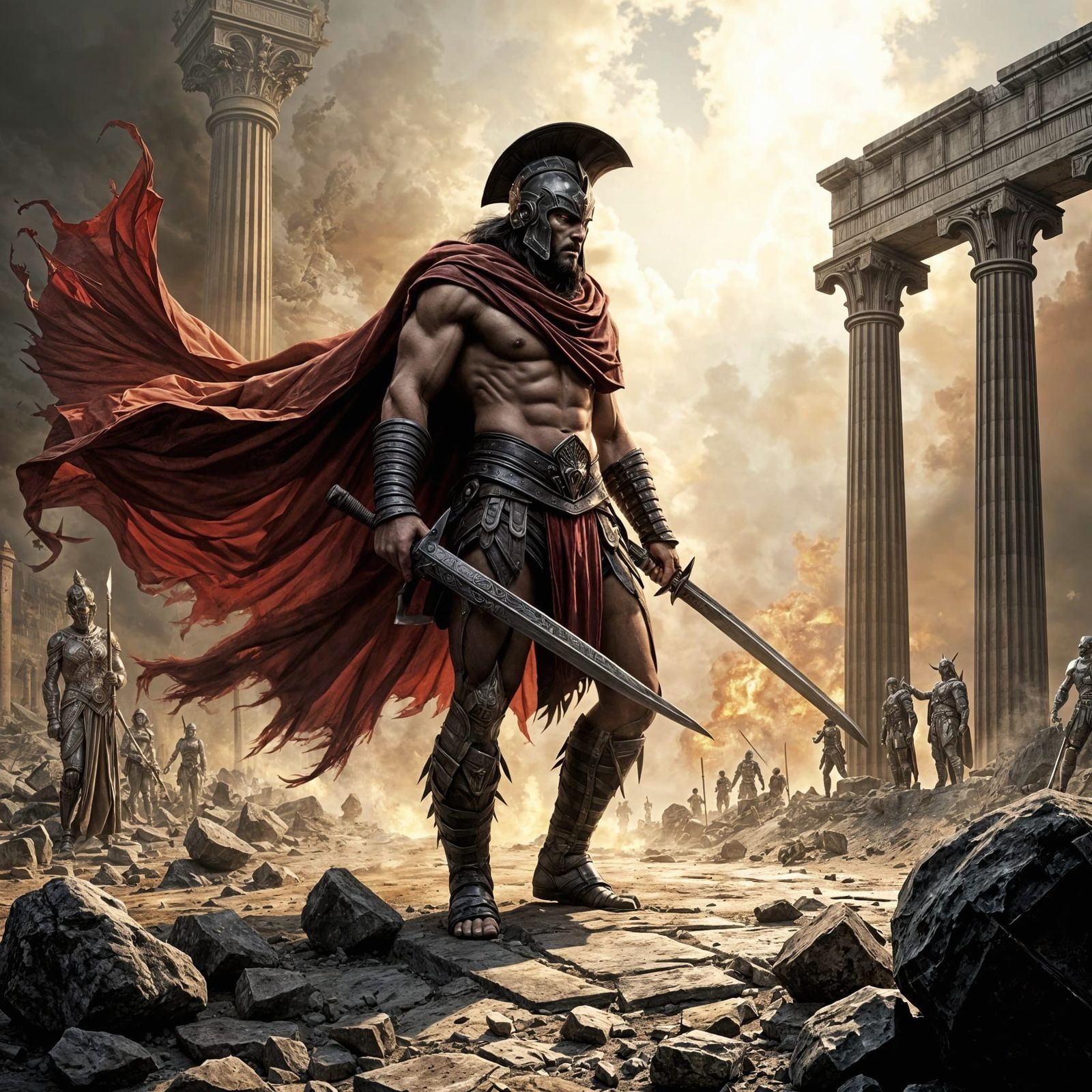 Ares a battel background of Death - God of War Battle Scene ...