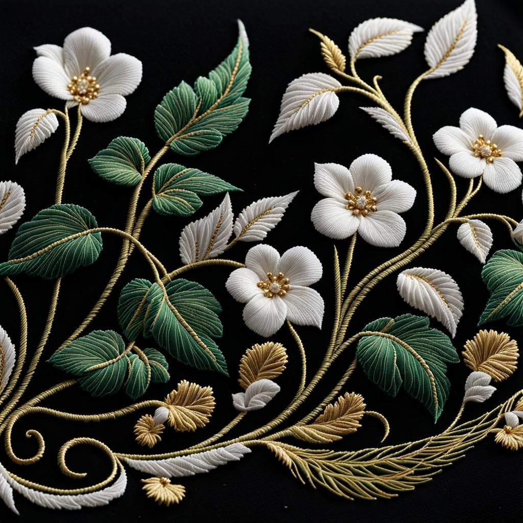 Embroidery 2 - AI Generated Artwork - NightCafe Creator