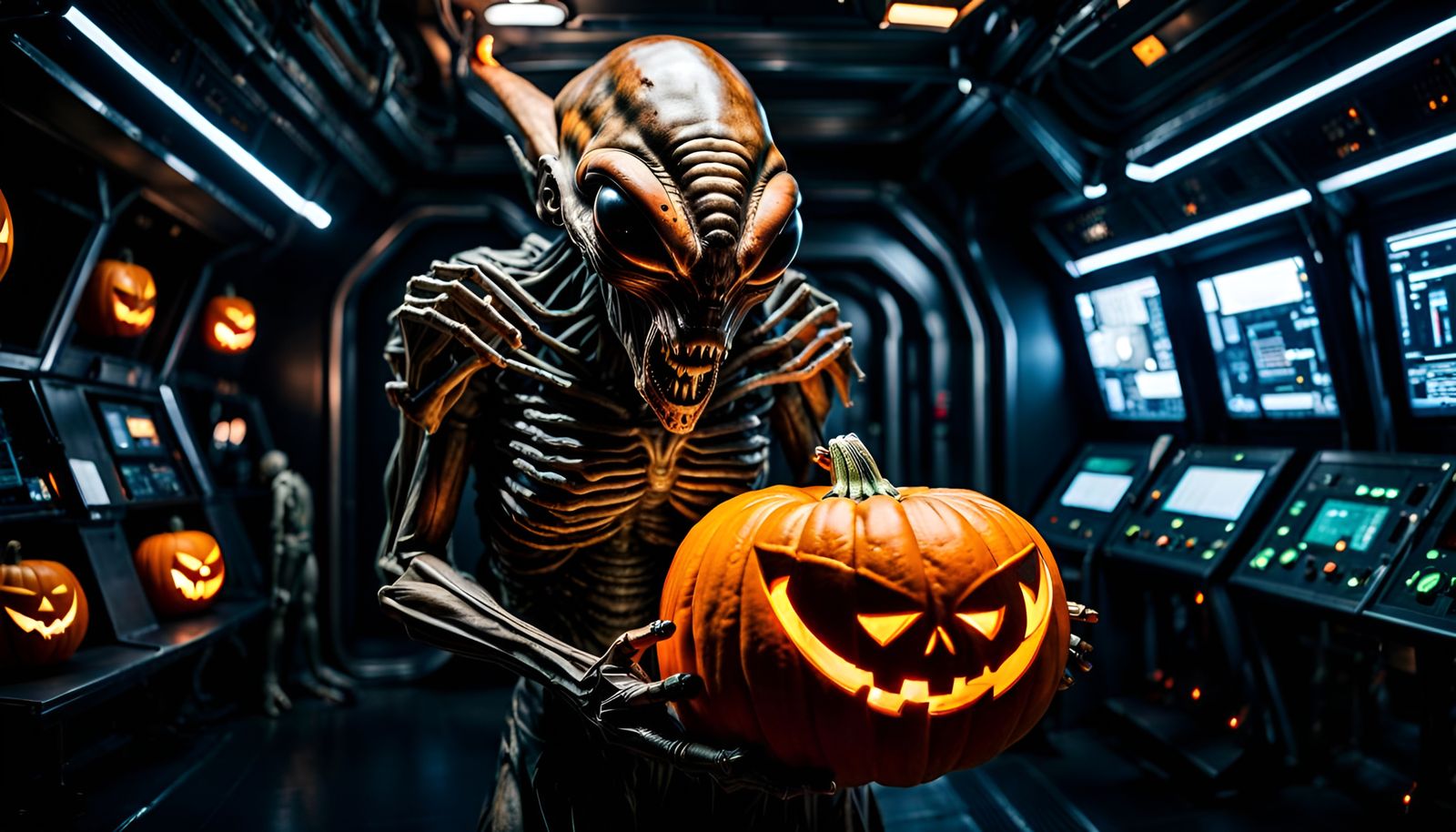 Alien Creatures Halloween - AI Generated Artwork - NightCafe Creator