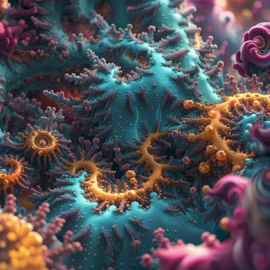 HD 3D Render of mandelbrot set fractal in real life, 8K resolution 64 ...