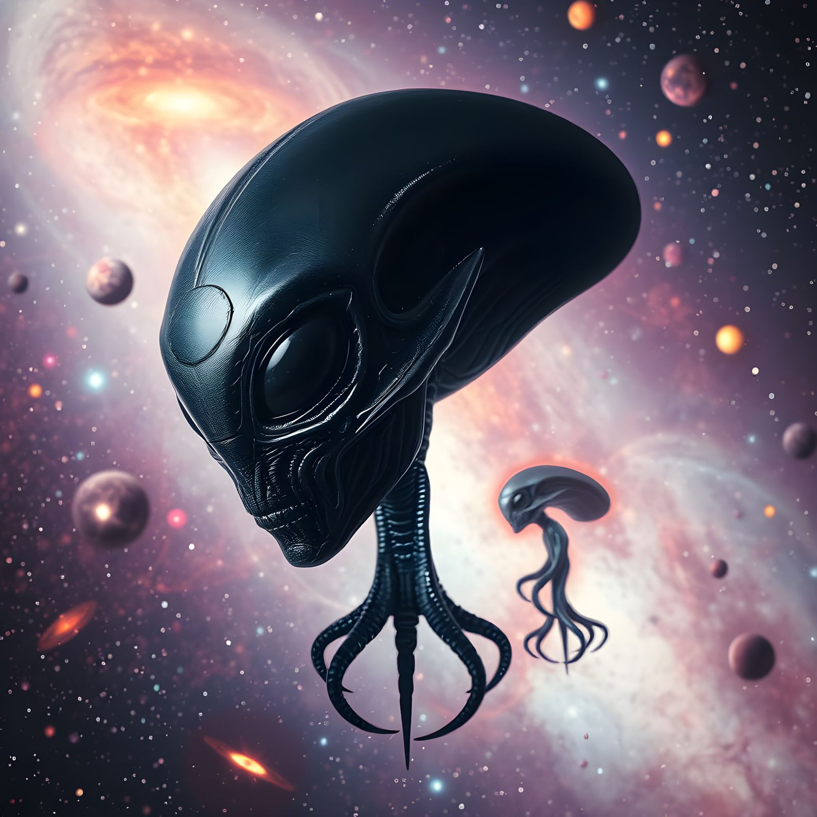 OctoAlien - Breathtaking Hyperrealistic Alien in Double Expo...