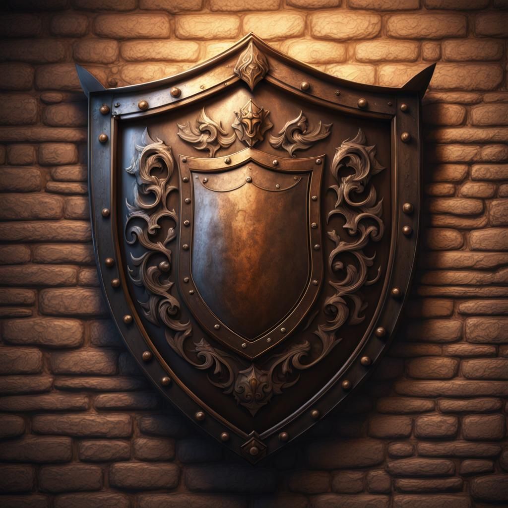 Medieval Iron Shield 🛡️ - AI Generated Artwork - NightCafe Creator