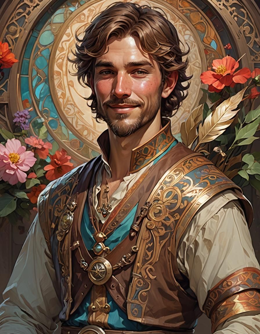 Human bard giving you come hither eyes - AI Generated Artwork ...