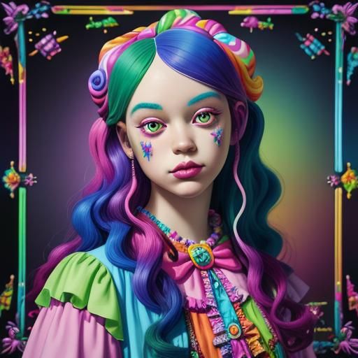 Southern Gothic Lisa Frank - AI Generated Artwork - NightCafe Creator