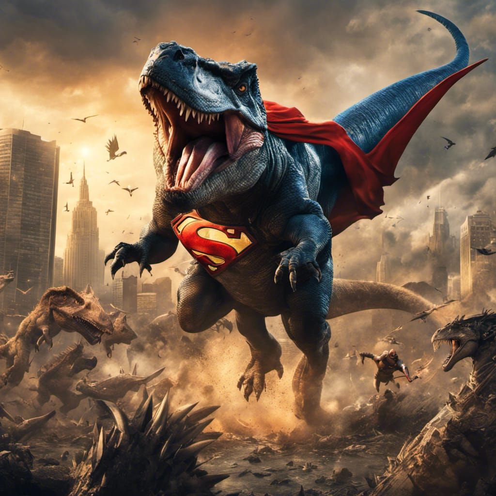 Superman battles Trump :: professional photography :: background filled ...